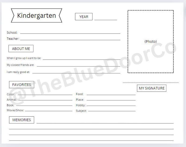 Printable Memory Box Folder Cover Template | Editable in Canva | Pre-k ...