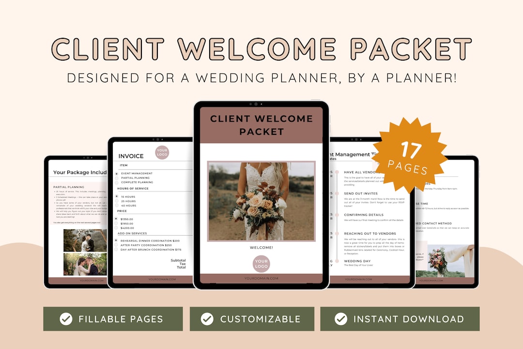 Client Onboarding Welcome Packet Wedding Planner Wedding Day Of Coordinator Client