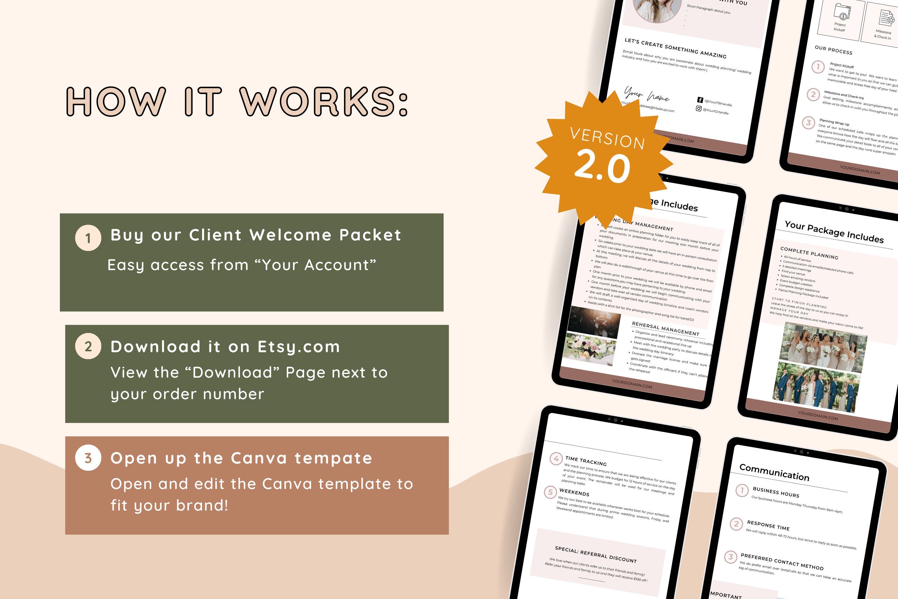 Client Onboarding Welcome Packet Wedding Planner Wedding Day Of Coordinator Client