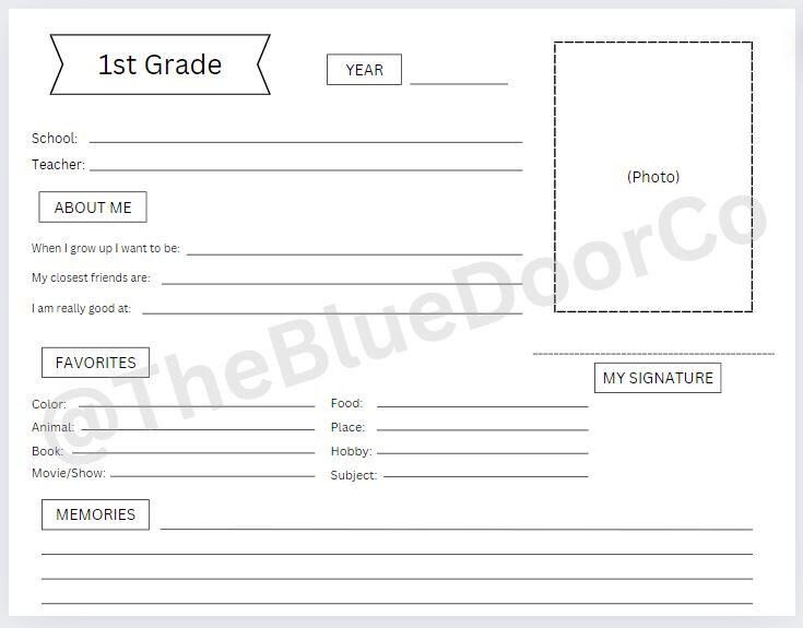 Printable Memory Box Folder Cover Template | Editable in Canva | Pre-k ...