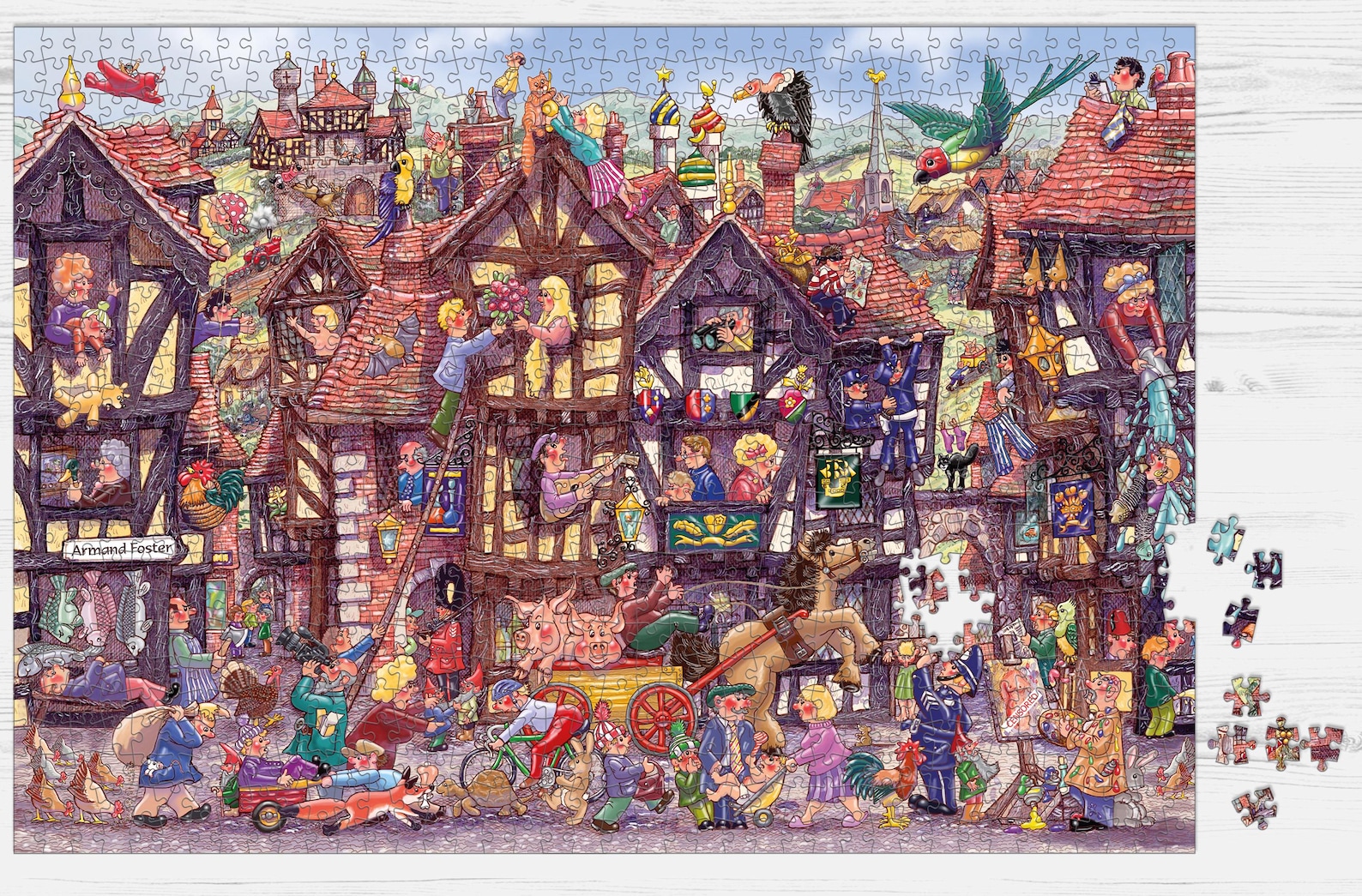 HIGH STREET, Berry St. Eggberts - 1000 Piece JIGSAW by Armand Foster - Etsy