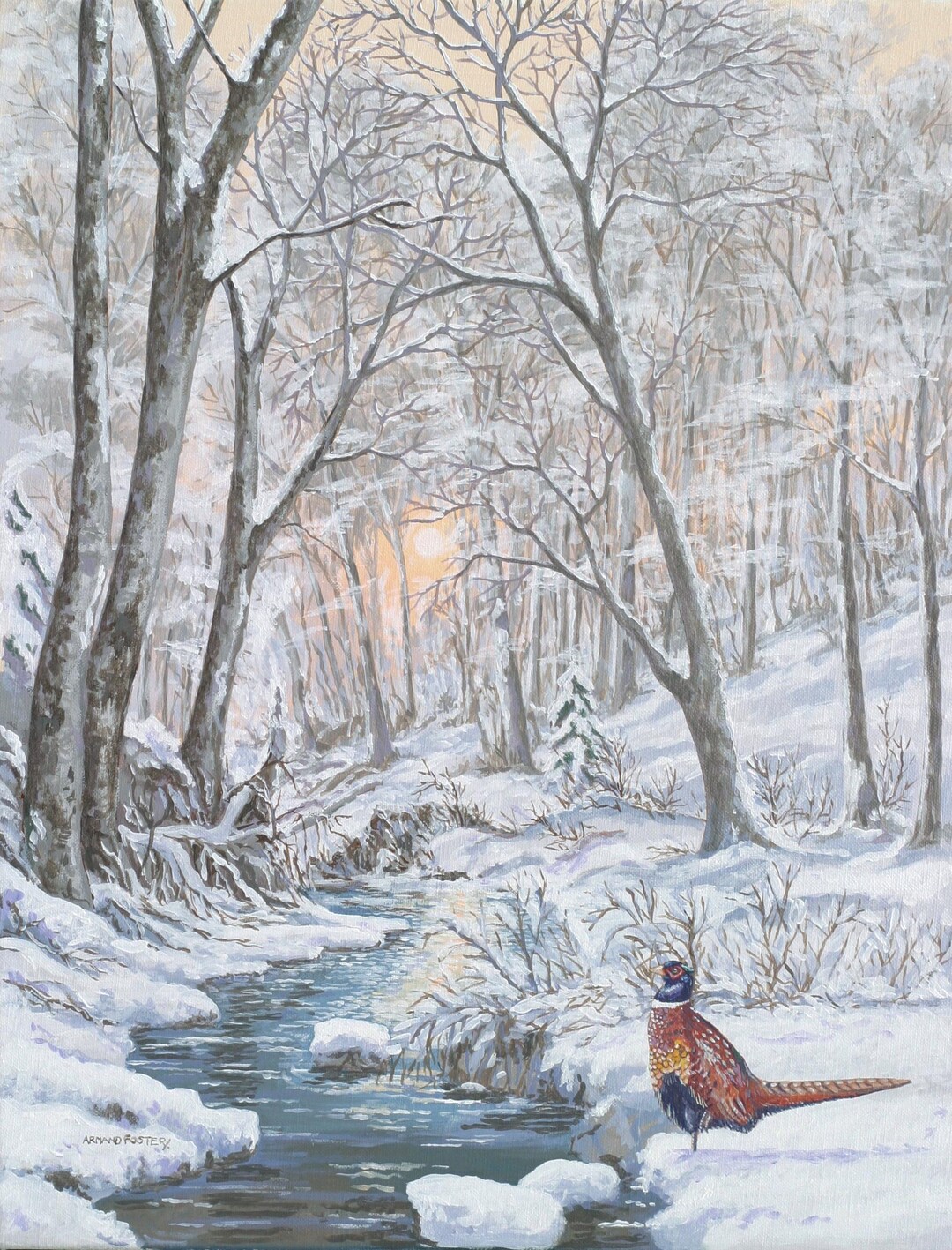 WINTER WOODLAND - Stunning Original Oil Painting by Armand Foster - 26 ...