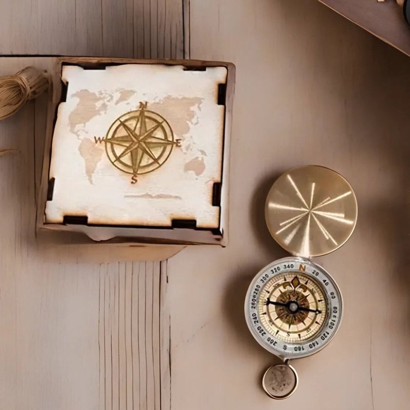 Engraved Compass - Etsy