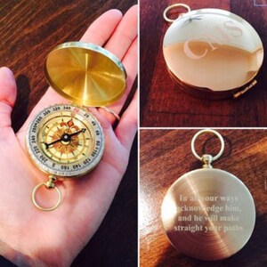 Engraved Photo Compass, Personalized Wedding Gift - Etsy