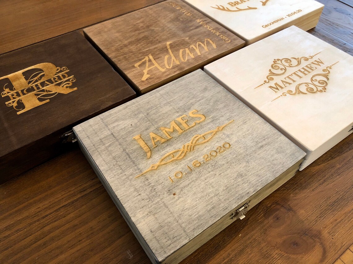 PERSONALIZED Wooden Cigar Box for Groomsmen Gift - Etsy