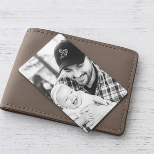 Custom Engraved Wallet Card, Personalized Photo or Handwriting Gift - Etsy