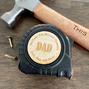 Personalized Tool Kit for Fathers Day, Personalized Hammer and Tape ...