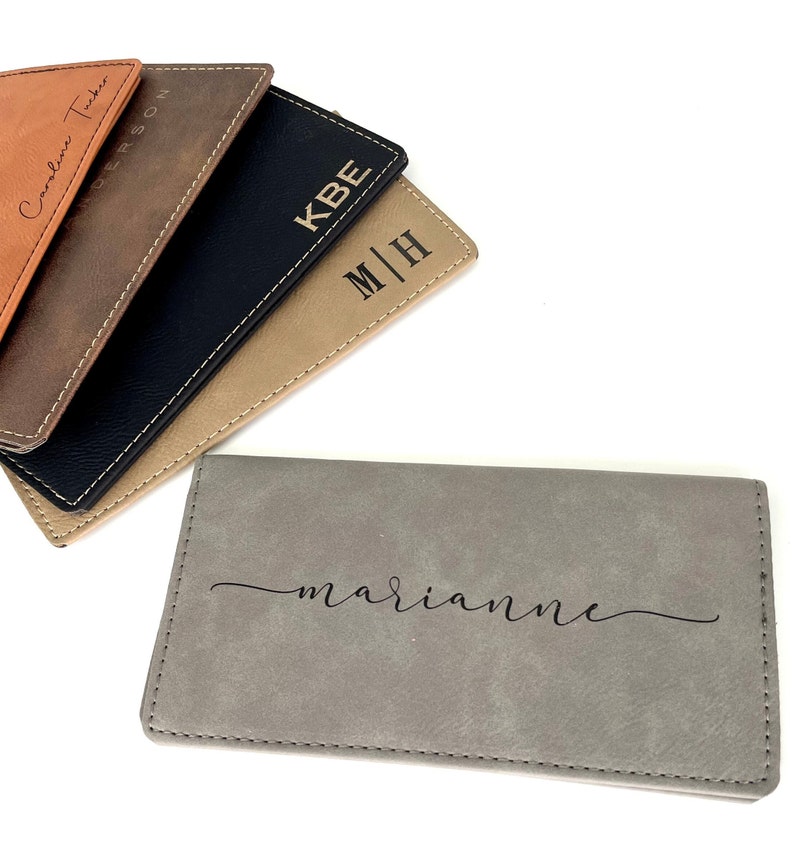 Custom Eco Friendly Checkbook Holder LASER ENGRAVED Checkbook - Etsy