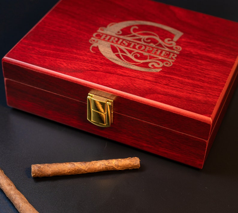 LUXURY DULUXE Cigar Box Personalized Cigar Box Groomsmen - Etsy