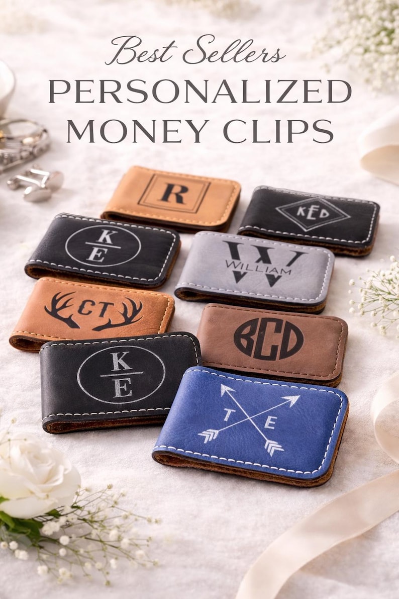 Personalized Photo Money Clip, Engraved Wedding Gift for Groom ...