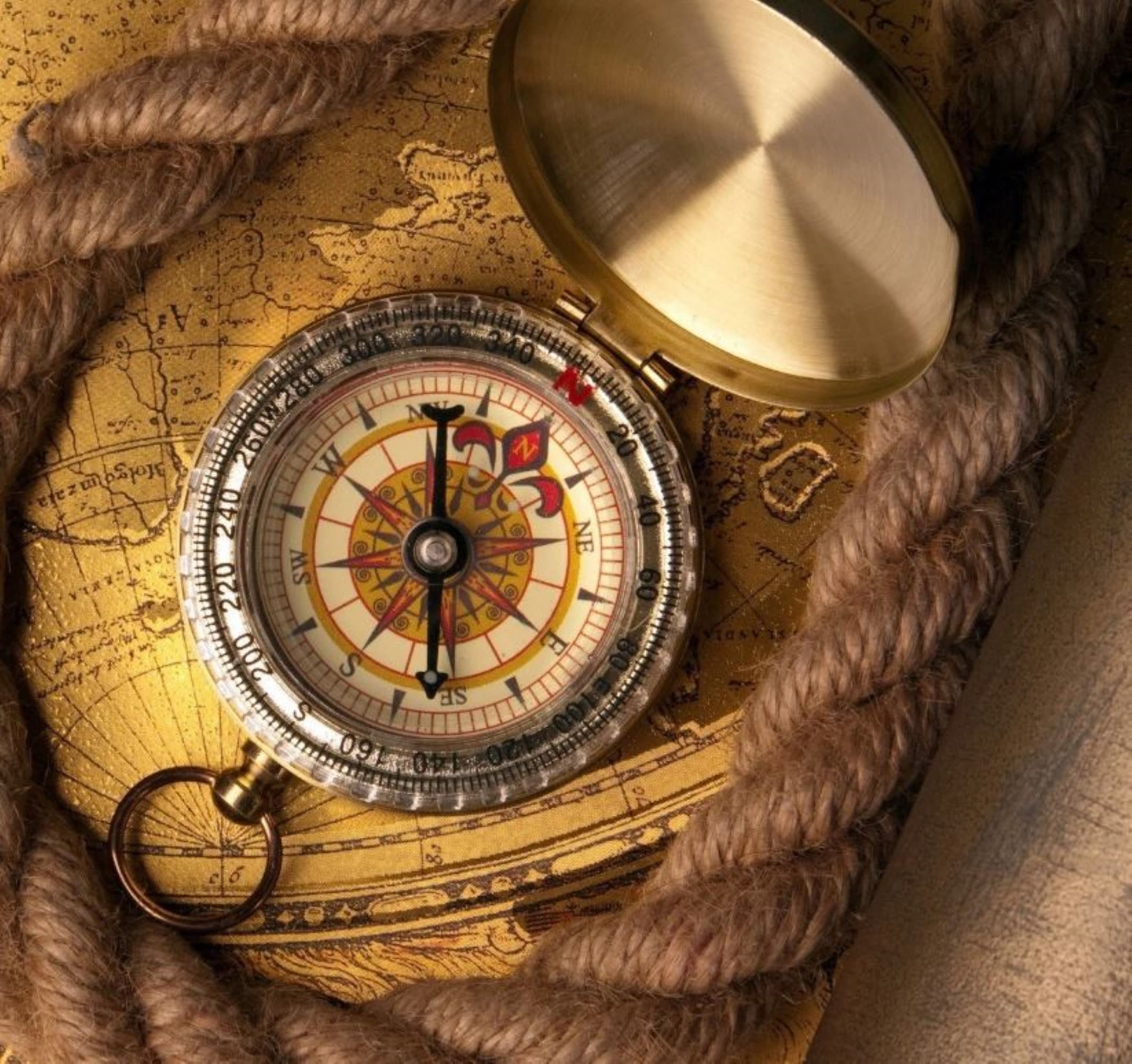 Gold BRASS, Engraved BOY SCOUT Compass. Free Engraving of Your Choice ...