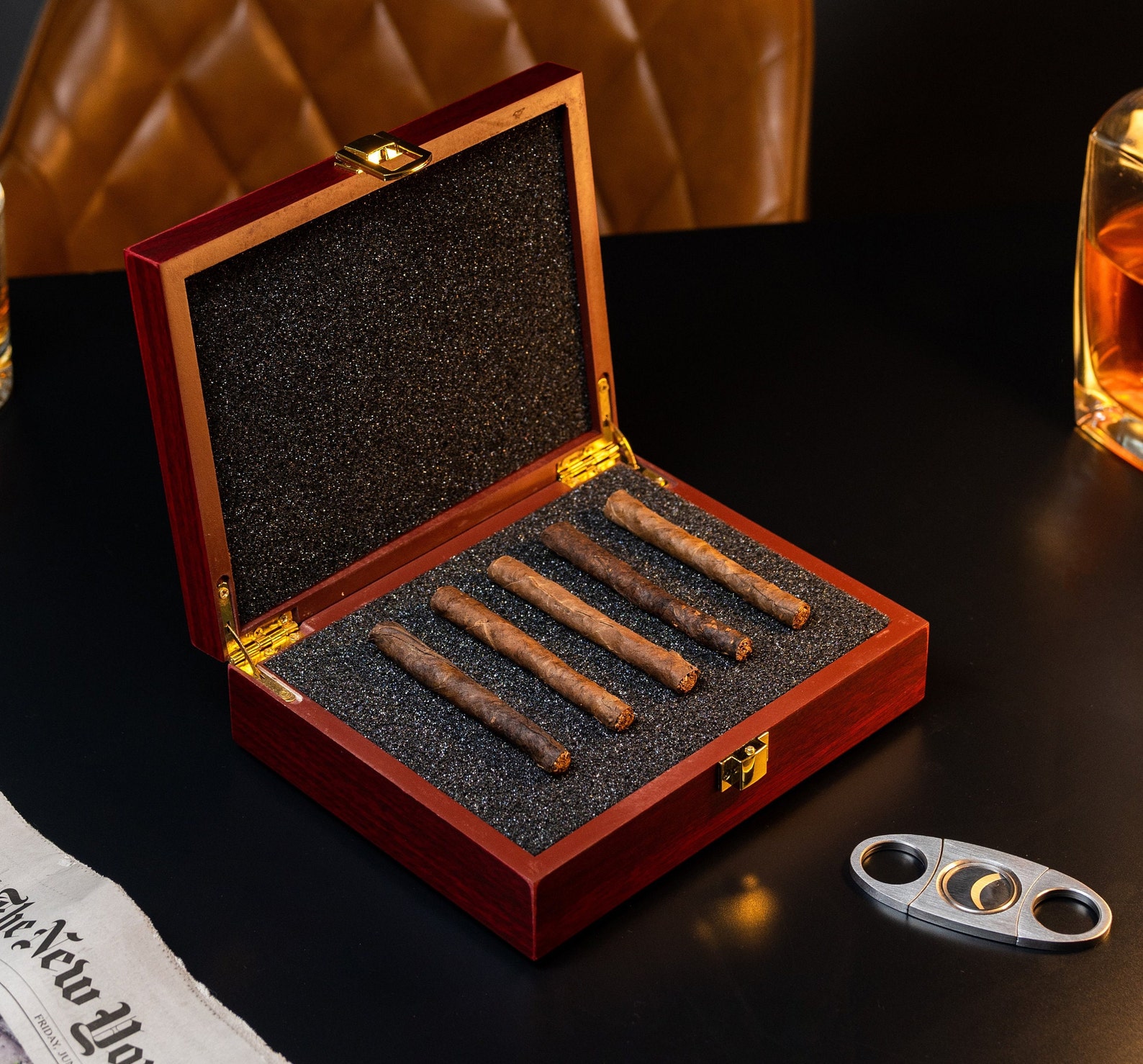 LUXURY DULUXE Cigar Box Personalized Cigar Box Groomsmen - Etsy
