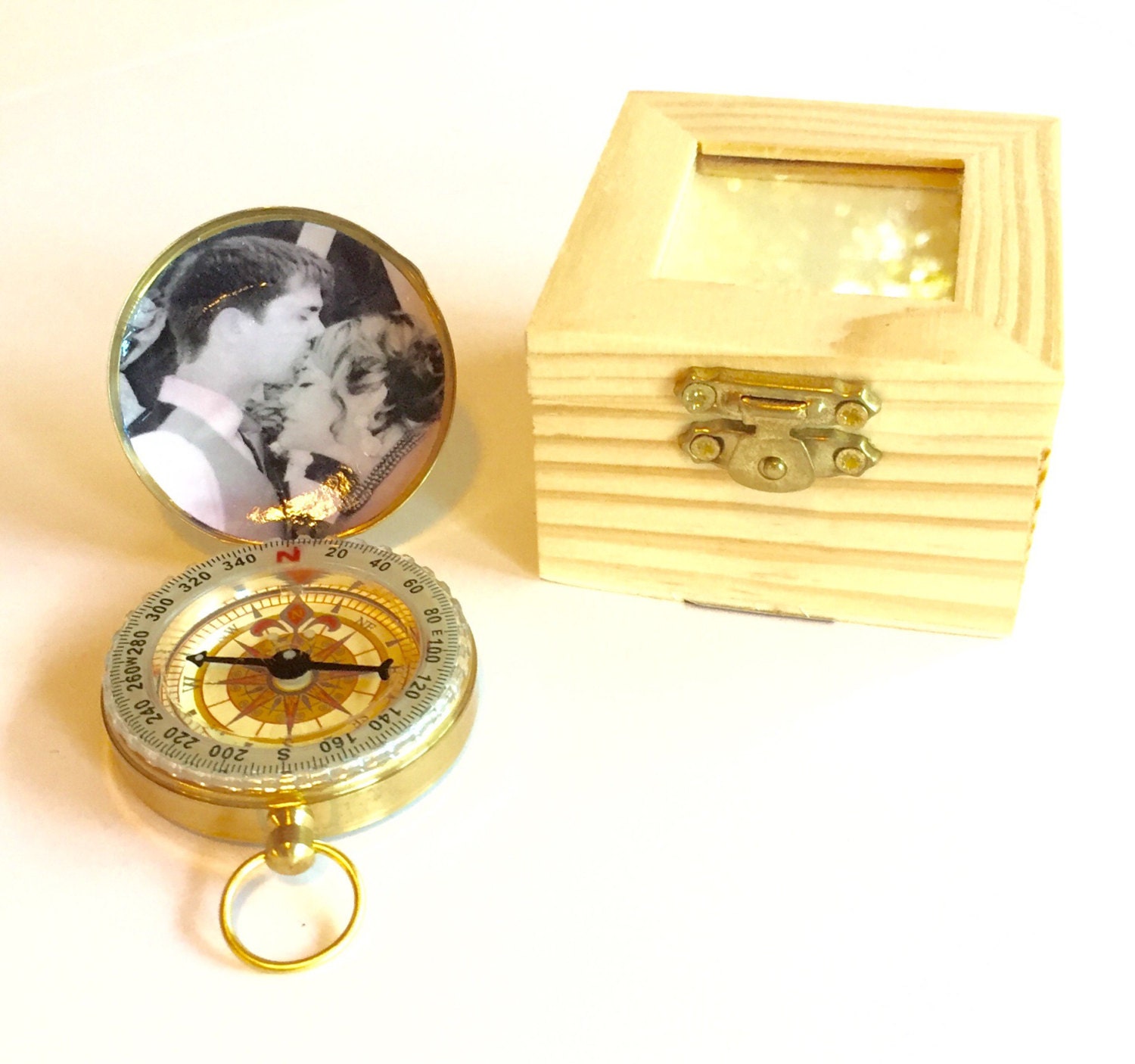 Engraved Compass Personalized Compass. Boxed Compass Front - Etsy