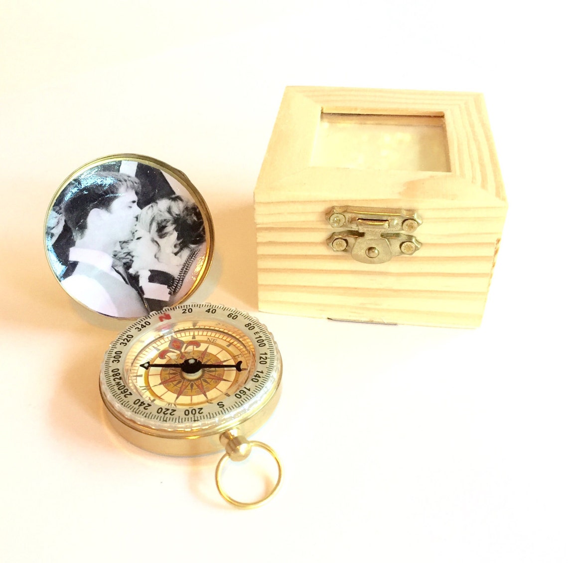 Engraved Compass Personalized Compass. Boxed Compass Front - Etsy