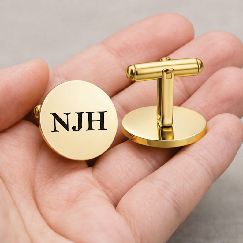 Personalized Engraved Cufflinks – Wedding Groom Groomsmen Gift ...