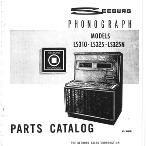 Jukebox SEEBURG Manual High Resolution Instant Pdf. Model LS3 Apollo ...