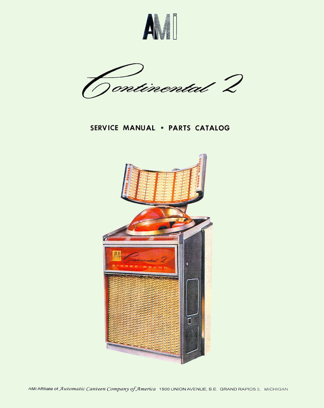 Jukebox AMI Manual High Resolution Instant PDF. Model Continental 2 ...