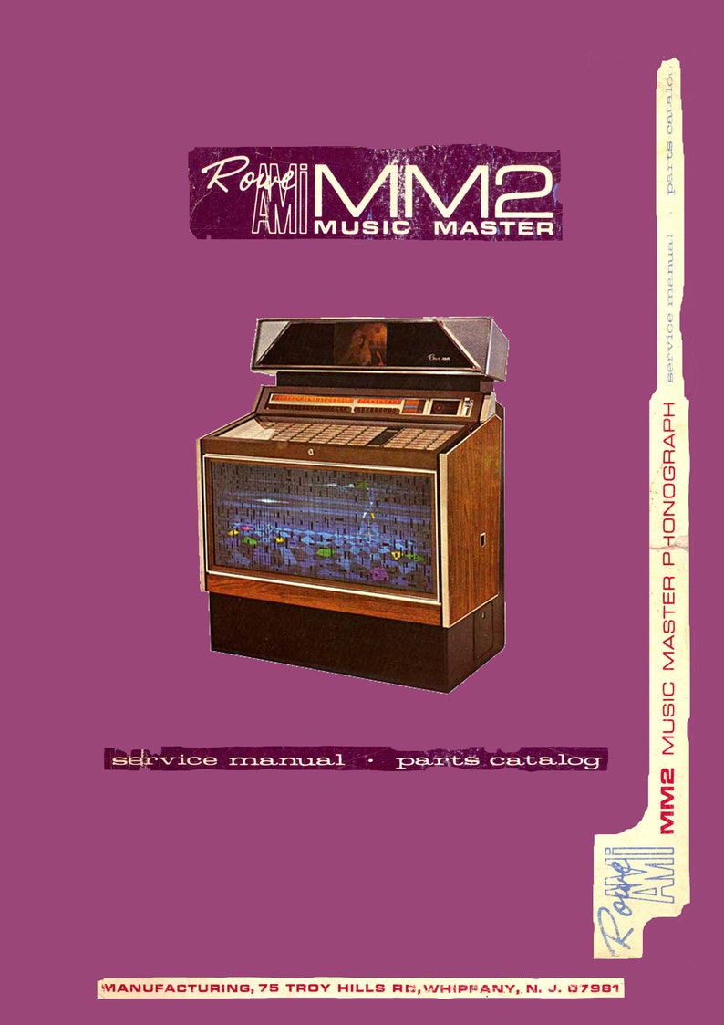 Jukebox Rowe AMI Manual High Resolution Instant Pdf. Model MM2 'music ...