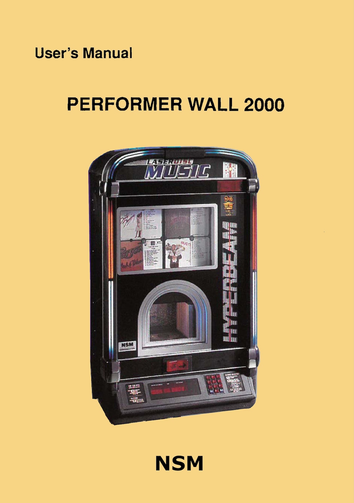 Jukebox NSM User Manual High Resolution Instant PDF. Model Performer ...