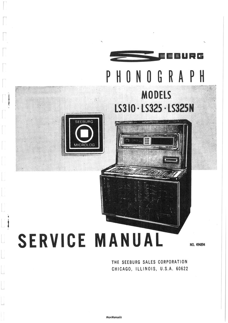 Jukebox SEEBURG Manual High Resolution Instant Pdf. Model LS3 Apollo ...