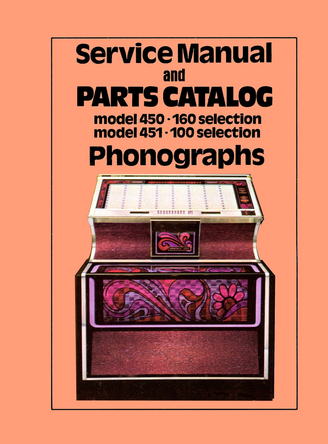 Jukebox ROCK-OLA Manual High Resolution Instant PDF. Models 450, 451 ...