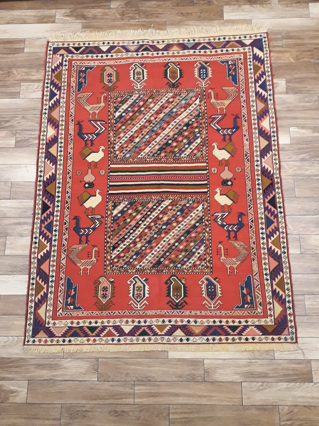 Antique Soumak Rahra Kilim Rug, Vintage Turkish Kilim,aztec,nomadic ...