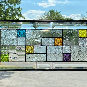 Stained Glass Panel / Rainbow Stained Glass Window / Clear - Etsy