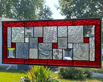 Red Stained Glass Window - Etsy