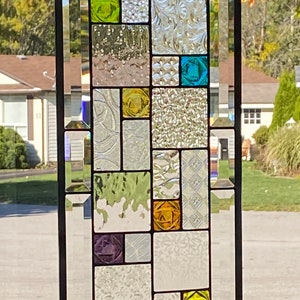 Stained Glass Panel / Rainbow Stained Glass Window / Clear - Etsy