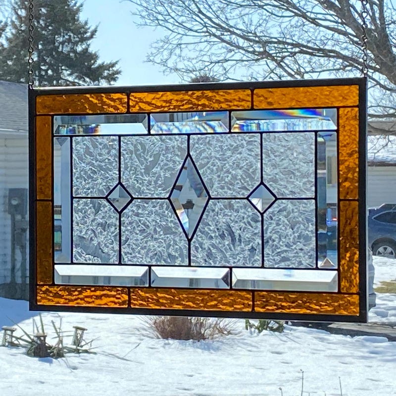 Amber Stained Glass - Etsy