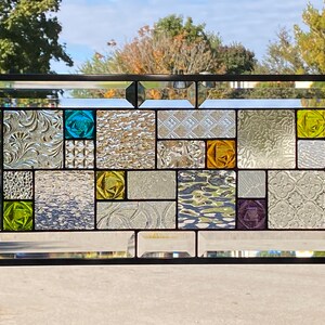 Stained Glass Panel / Rainbow Stained Glass Window / Clear - Etsy