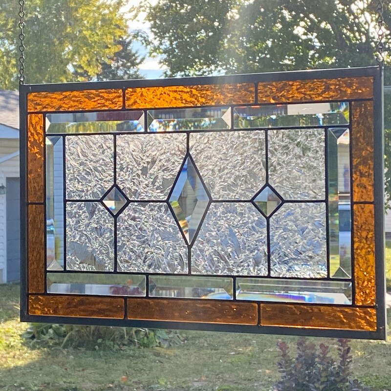 Amber Stained Glass - Etsy