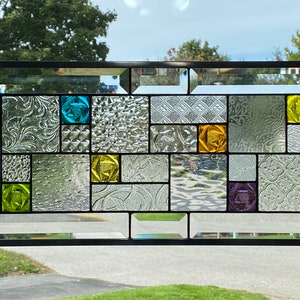 Stained Glass Panel / Rainbow Stained Glass Window / Clear - Etsy