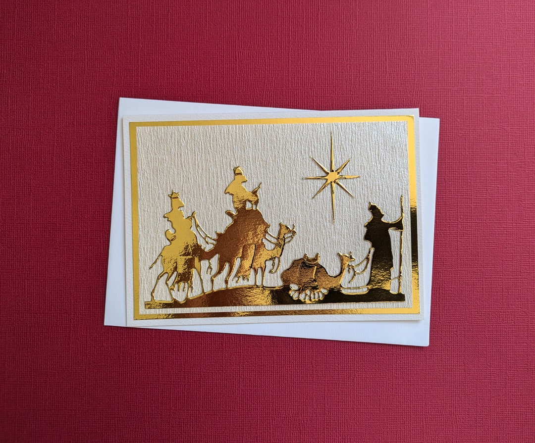 Christian Christmas Card With 3 Wise Men FREE SHIPPING - Etsy