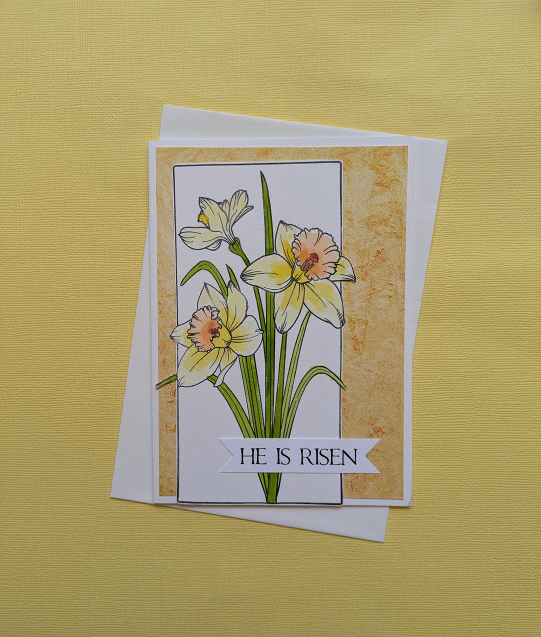 Christian Easter Card With Spring Daffodils FREE SHIPPING - Etsy