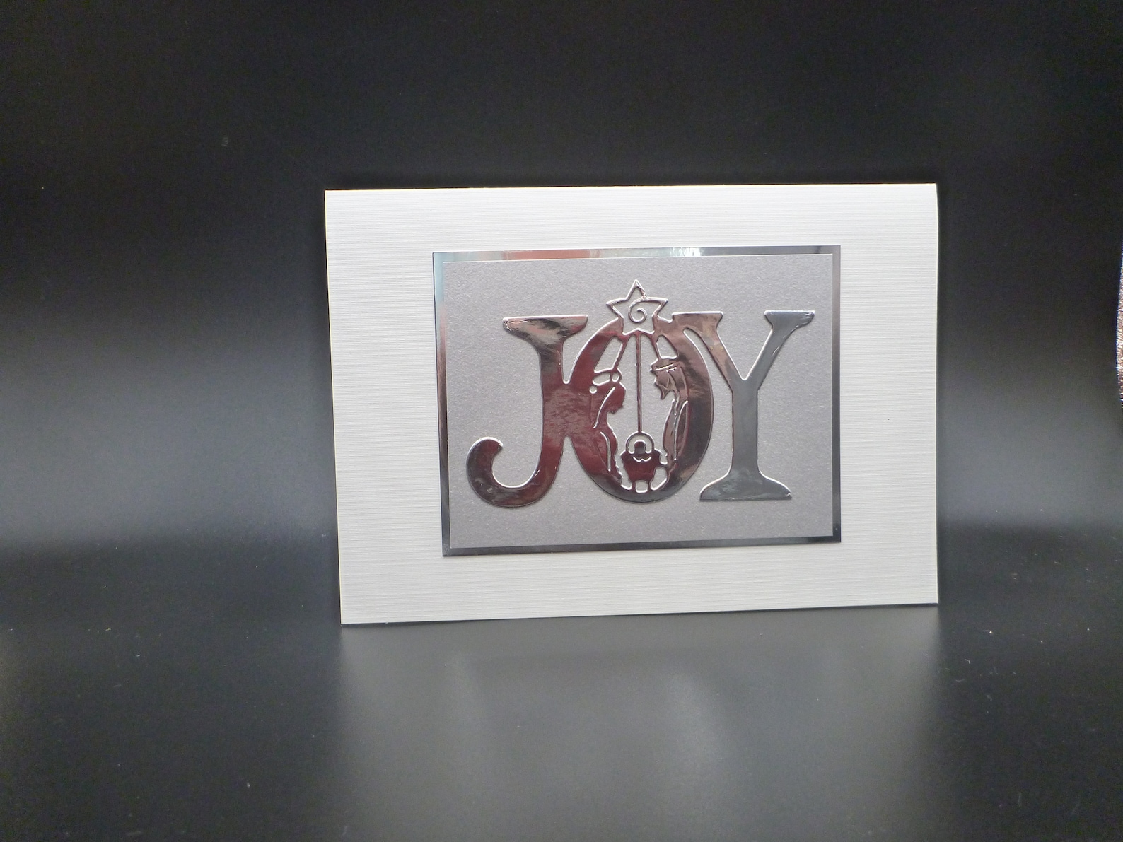 Handmade Christian Christmas Card Joy and Nativity FREE | Etsy