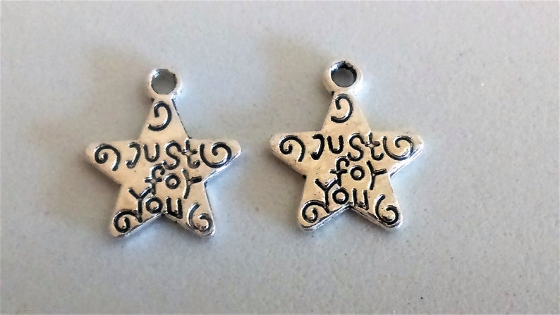 Star Just for You Charms Charms, 12 Mm Pendants, Star Charms, Double ...