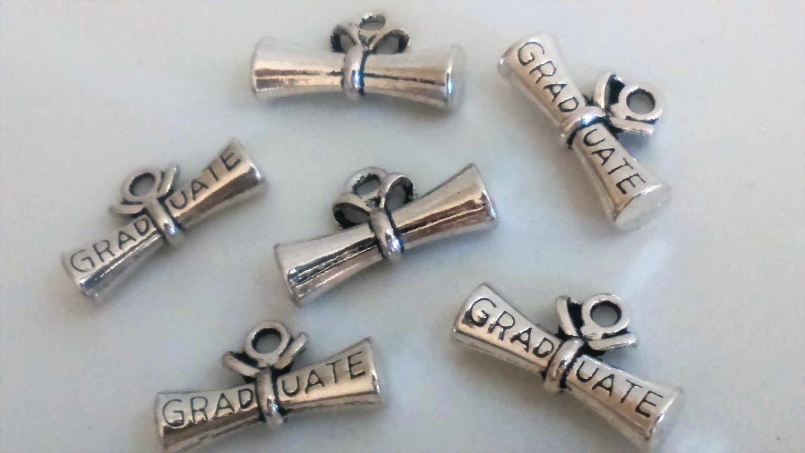 University Degree Charms, Silver Diploma Charm, Findings, Supplies 23 ...