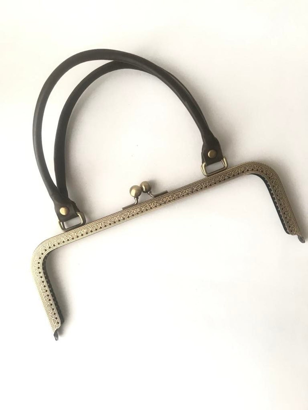 1 Bronze Metal Purse Frame With Sewing Holes 27 Cm, Supplies, Purse ...