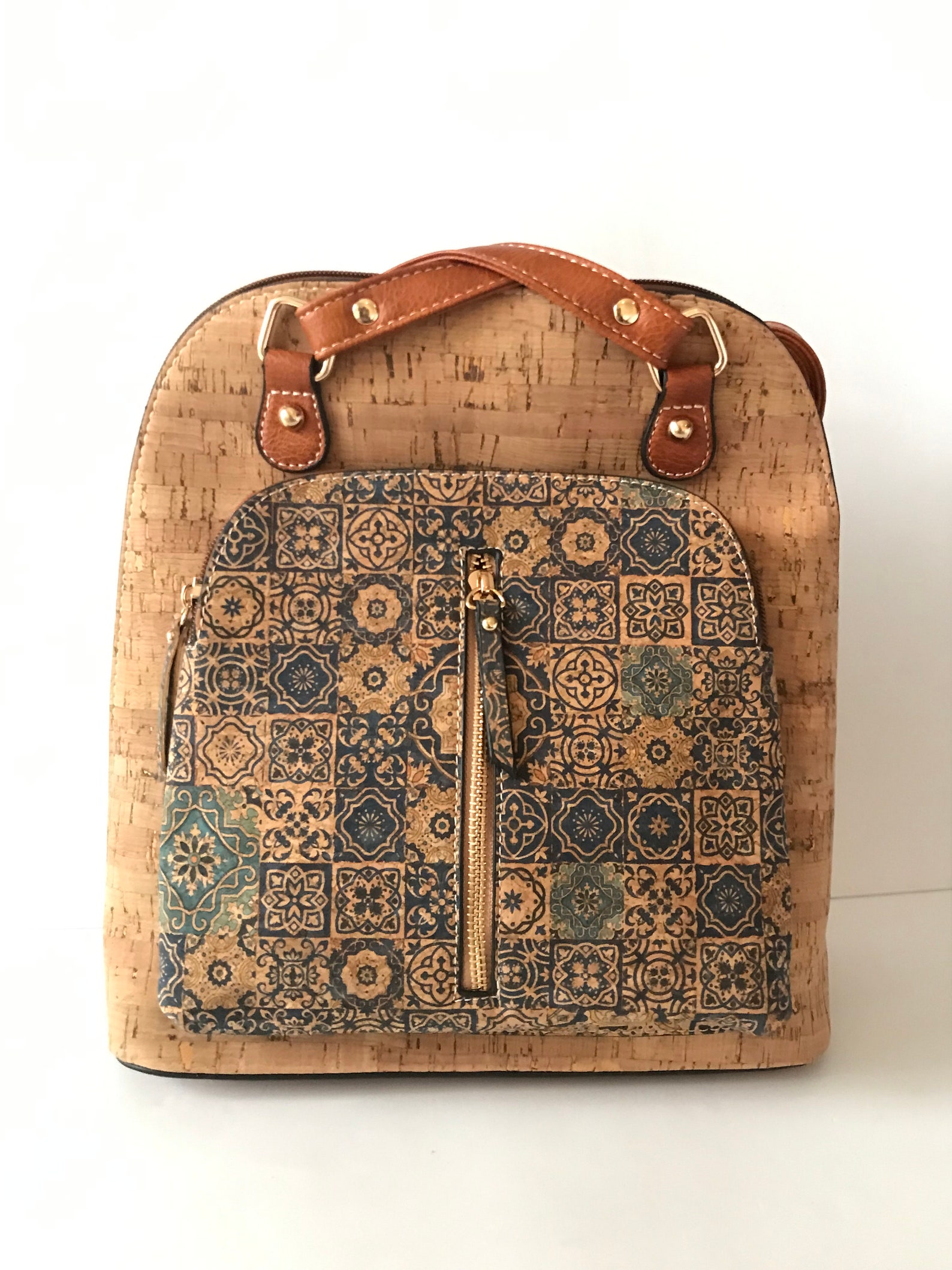 Cork Backpack for Women Cork Bag Vegan Bag Natural - Etsy