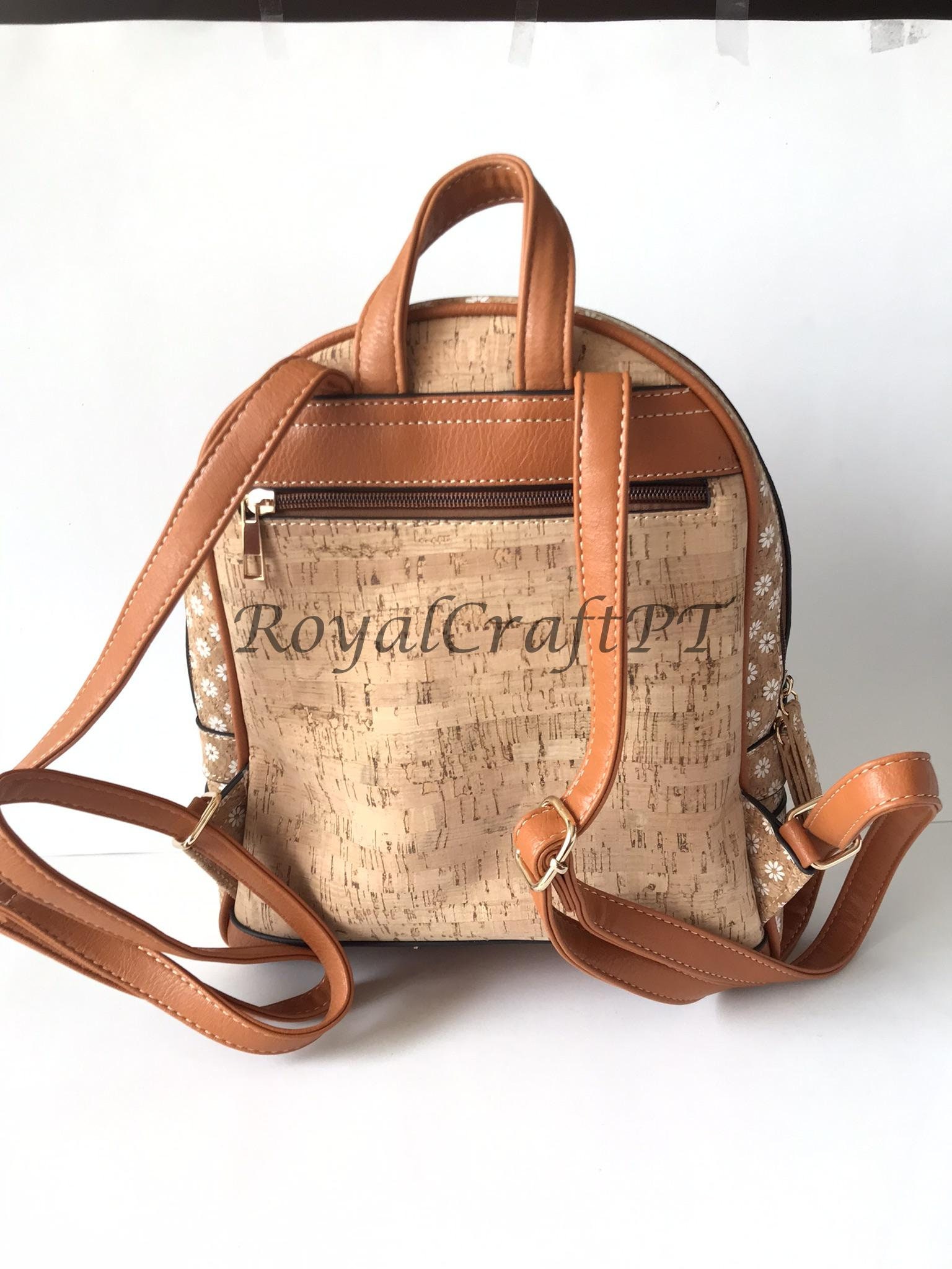 Cork Backpack for Women Cork Bag Vegan Bag Natural - Etsy