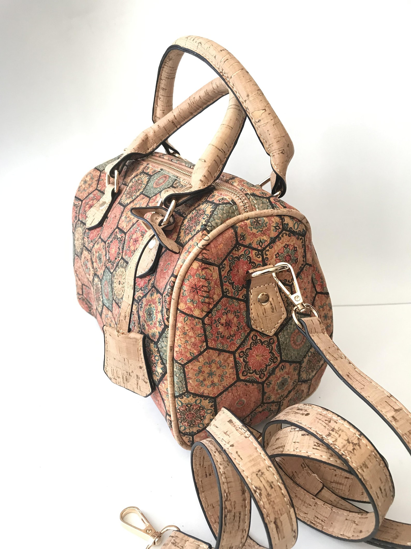 Cork Handbag for Women Vegan Bag Natural Materials Eco - Etsy