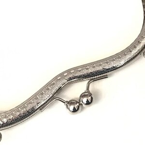 1 Silver Metal Purse Frame With Sewing Holes 19 Cm, Round Coin Purse ...