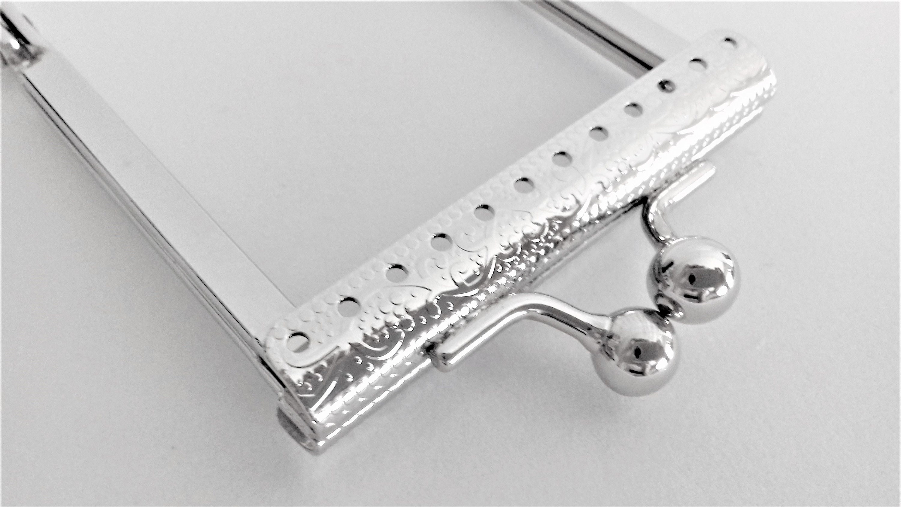 1 silver metal purse frame with sewing holes 6 cm 2.36 | Etsy