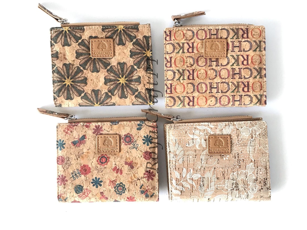 Cork wallet, vegan wallet, cork bag, womens eco-friendly wallet with ...