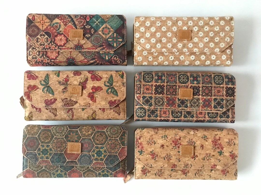 Cork Wallet, Vegan Wallet Cork Bag, Womens Eco-friendly Wallet With ...