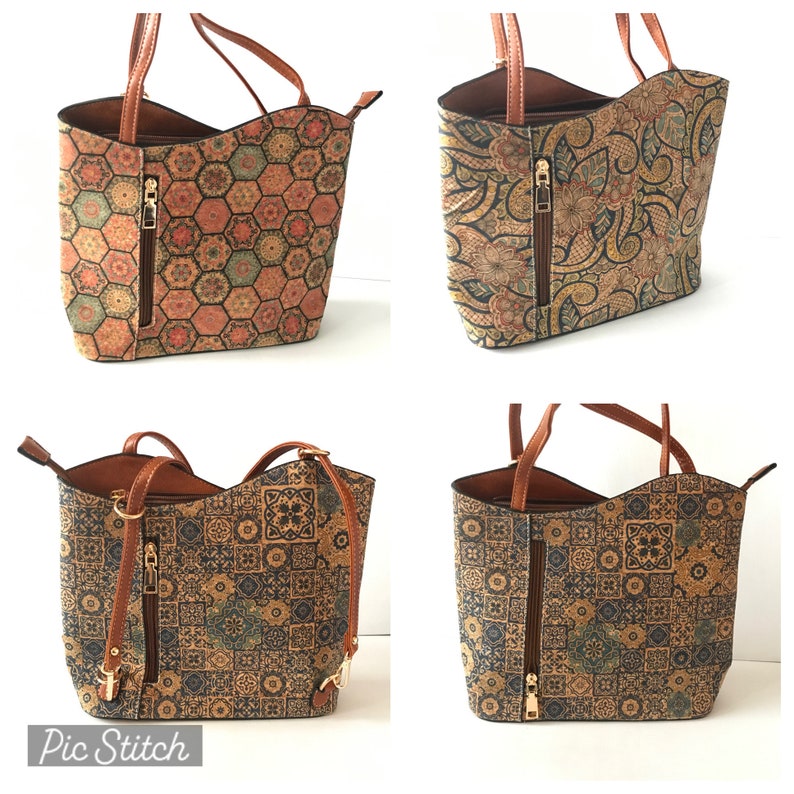 Cork Handbag for Women Cork Bag Vegan Bag Natural - Etsy