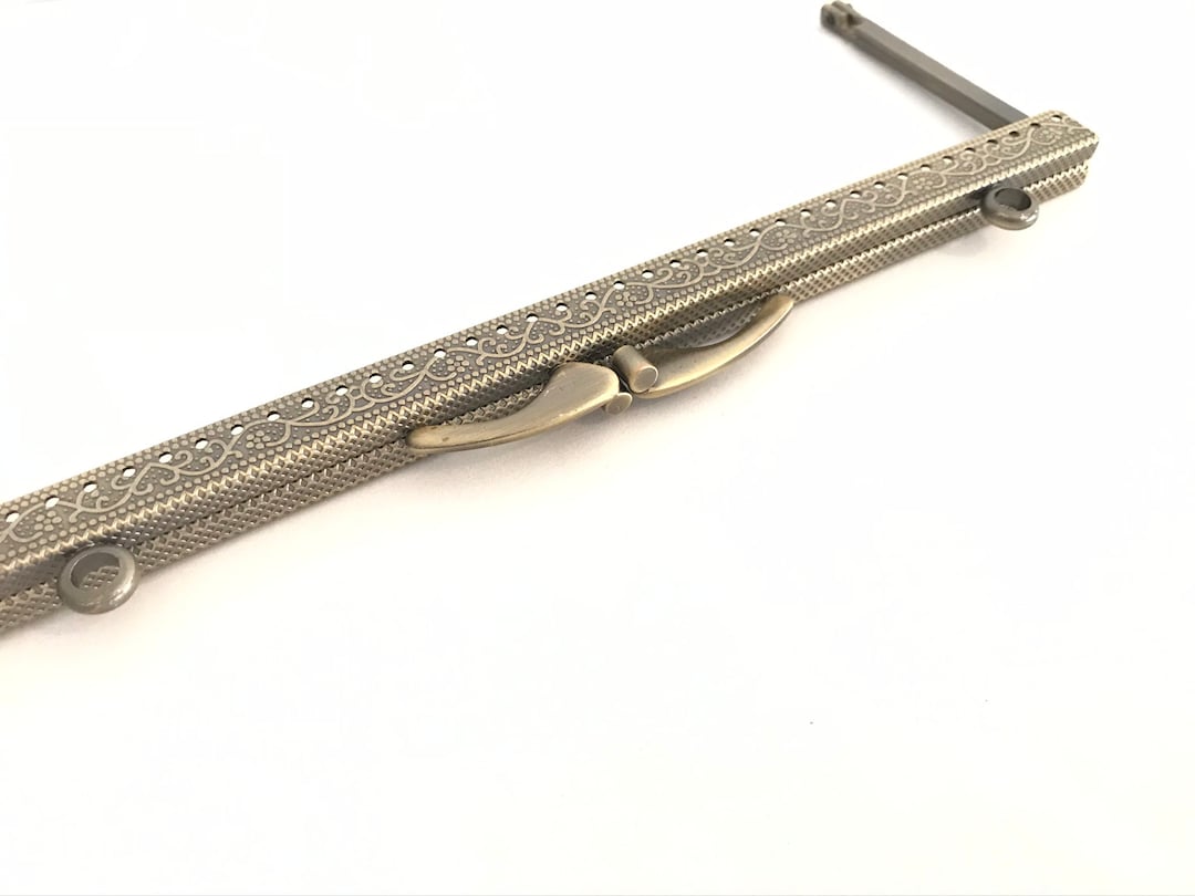 1 Bronze Metal Purse Frame With Sewing Holes 20 Cm, Supplies, Coin ...