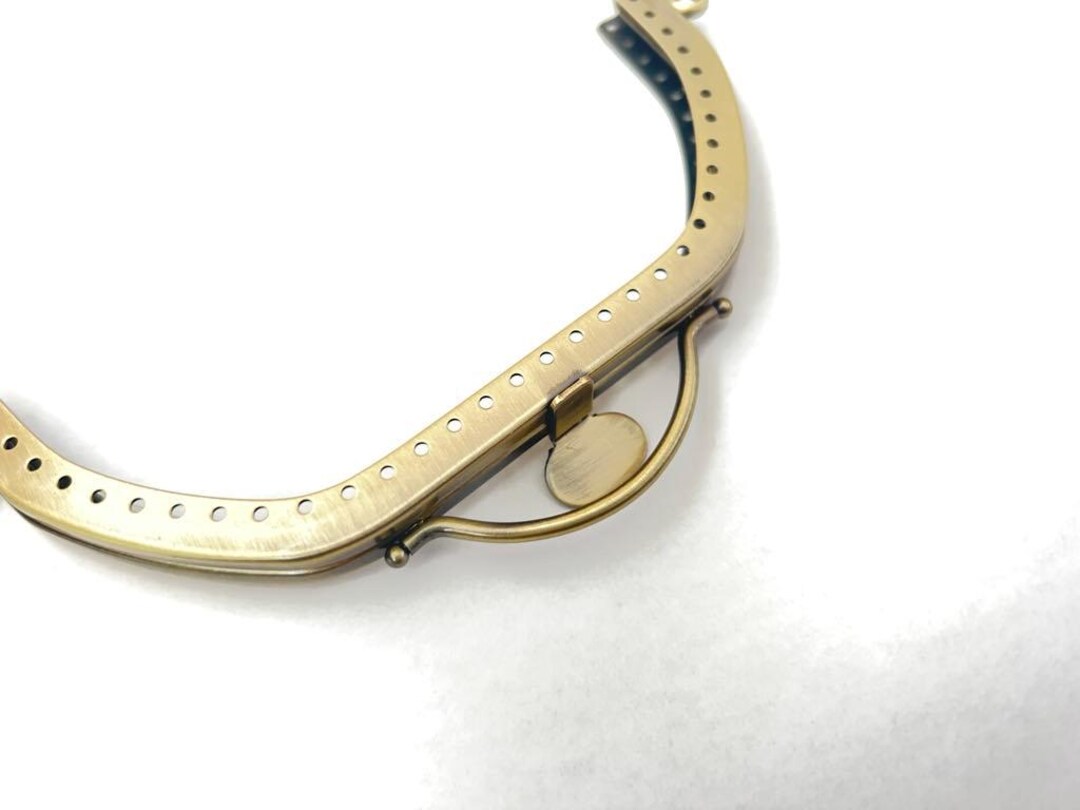 1 Bronze Metal Purse Frame With Sewing Holes 13 Cm, Supplies, Coin ...