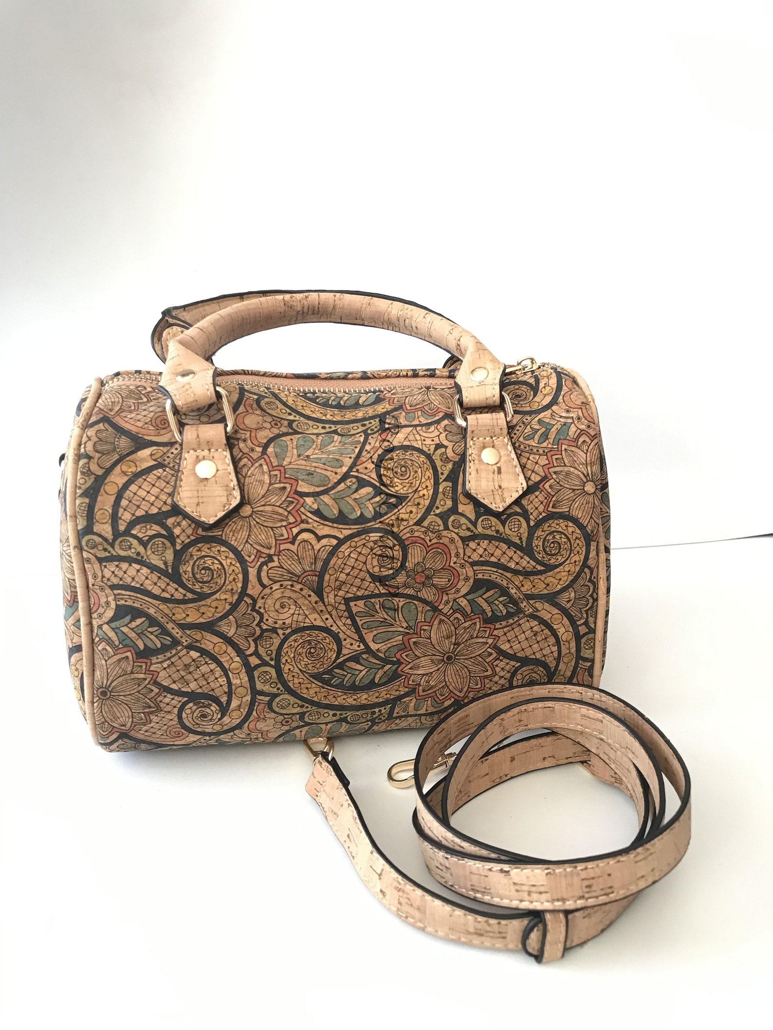 Cork Handbag for Women Vegan Bag Natural Materials Eco - Etsy